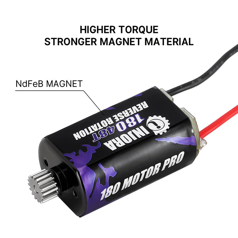 INJORA 180 Pro 48T ブラシ付き高トルクモーター（FMS FCX24 FCX18用）（INM14）INM14-48T